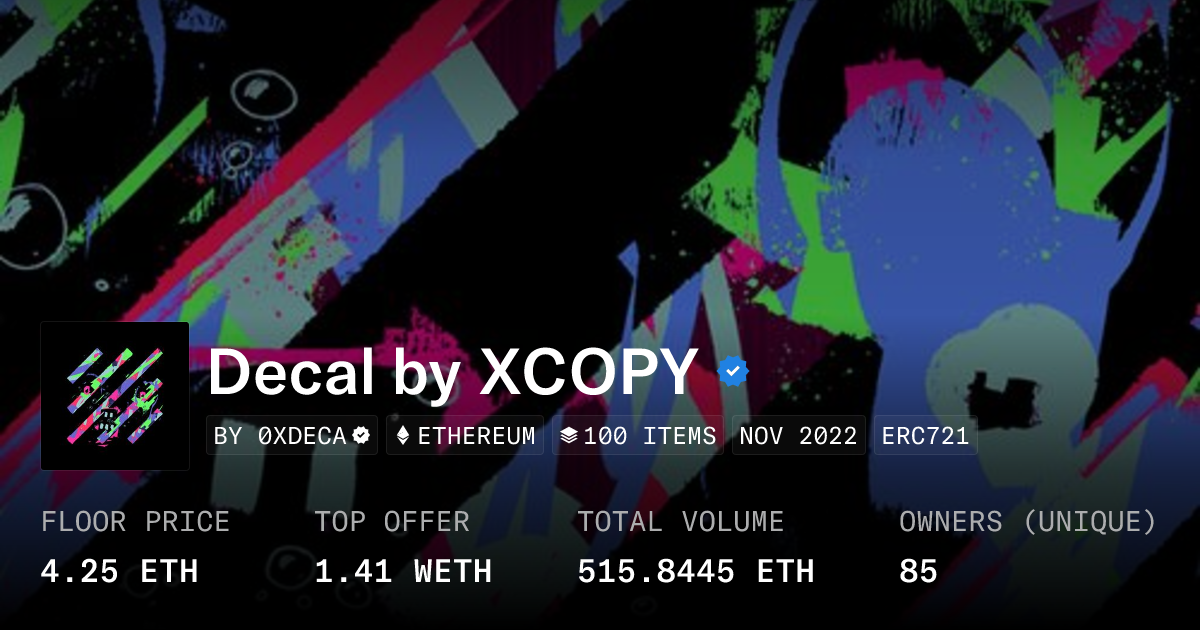 Decal by XCOPY - Collection | OpenSea