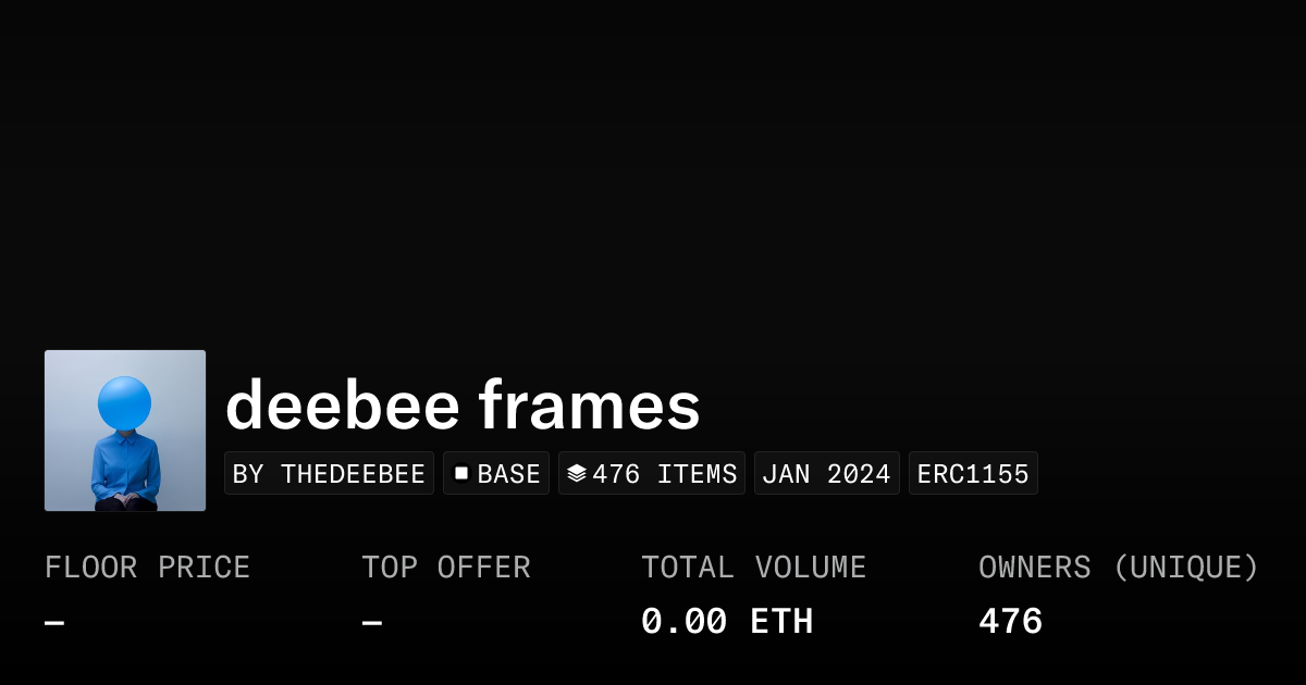 deebee frames - Collection | OpenSea