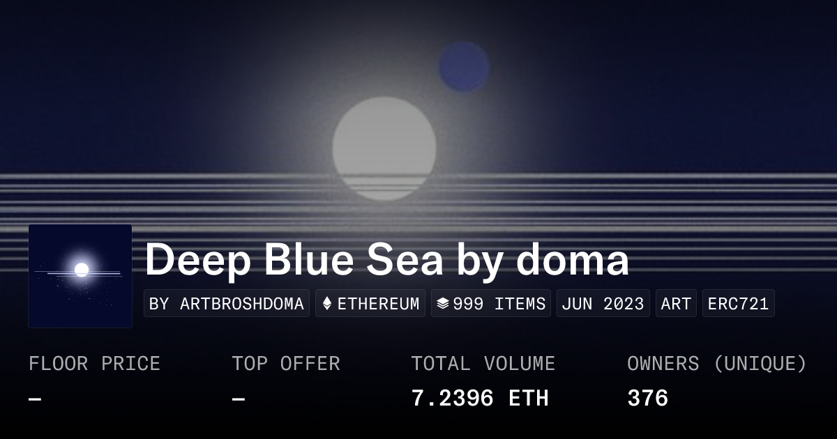 Deep Blue Sea by doma - Collection | OpenSea