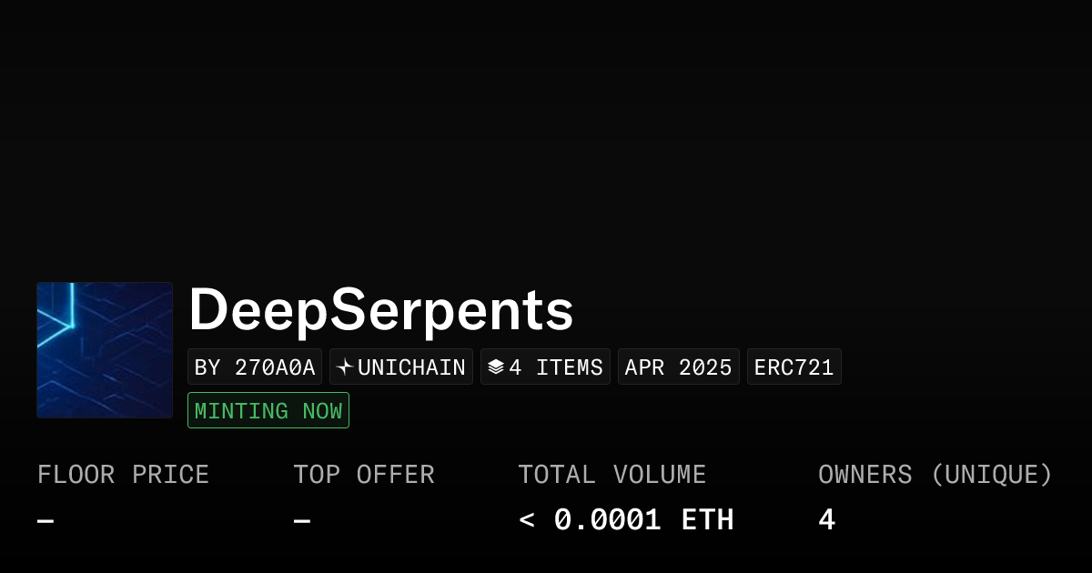 DeepSerpents - Collection | OpenSea