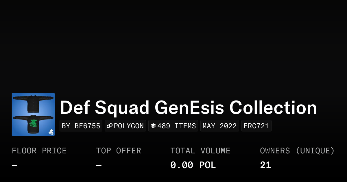 Def Squad GenEsis Collection - Collection | OpenSea