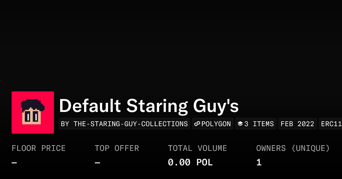 Default Staring Guy's - Collection | OpenSea