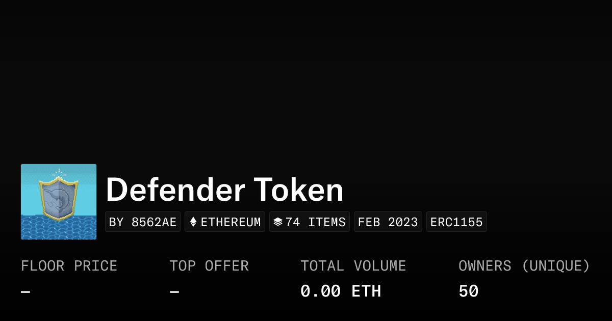 Defender Token - Collection | OpenSea