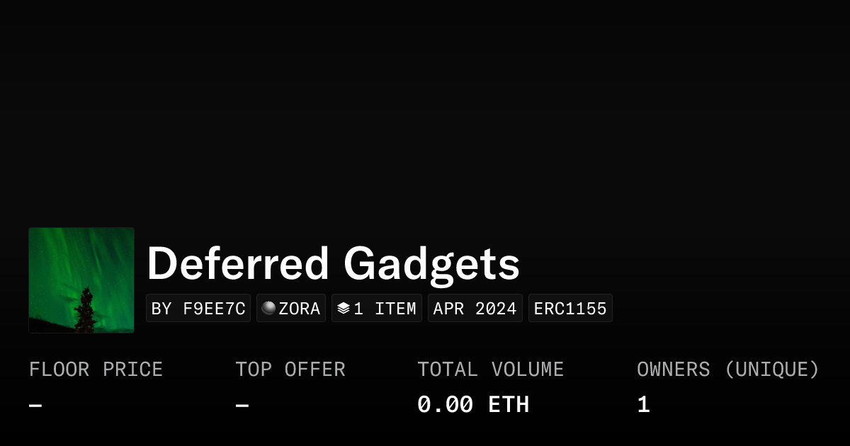 Deferred Gadgets - Collection | OpenSea