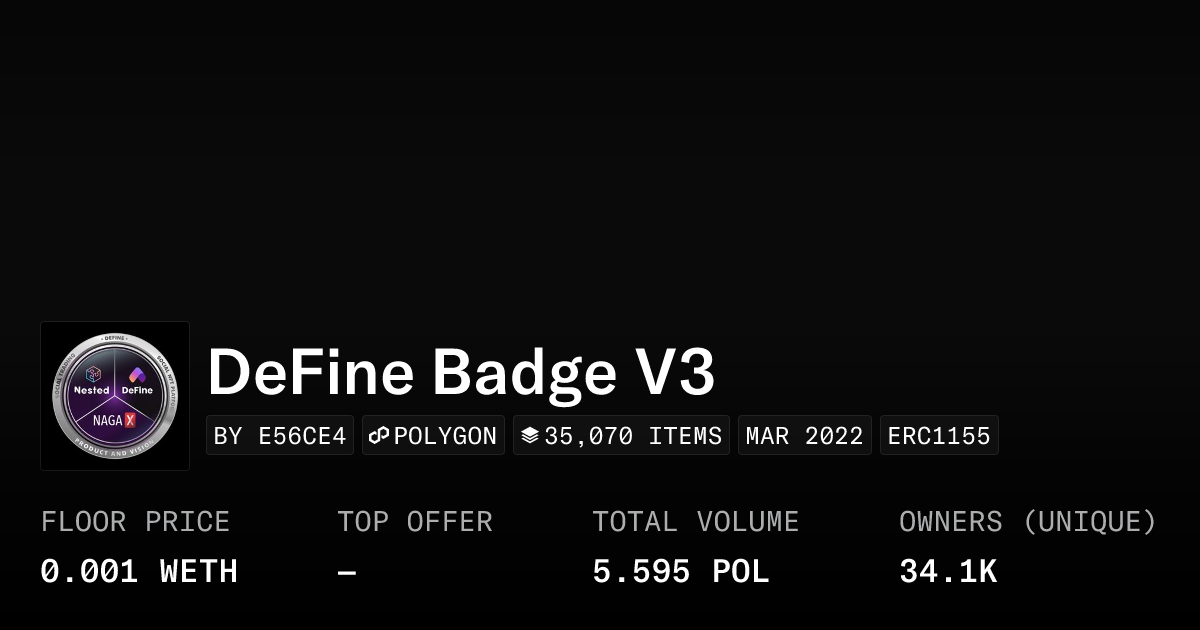 DeFine Badge V3 - Collection | OpenSea