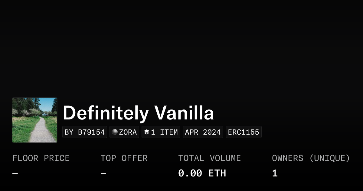 Definitely Vanilla - Collection | OpenSea