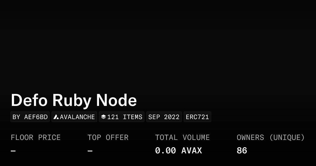 Defo Ruby Node - Collection | OpenSea