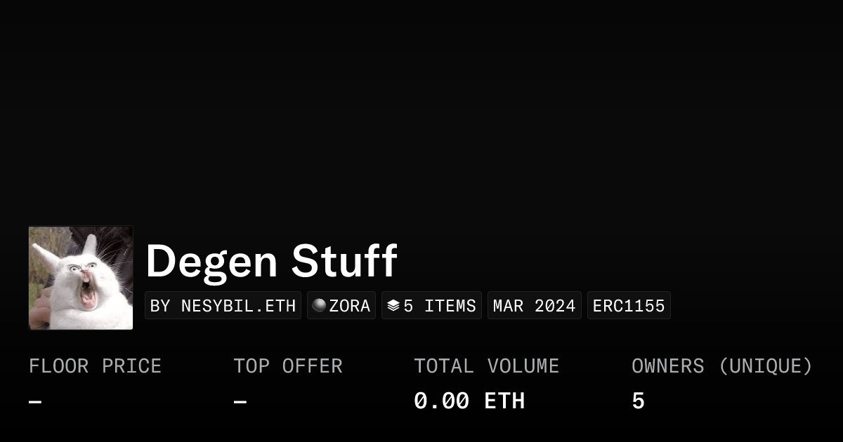 Degen Stuff - Collection | OpenSea
