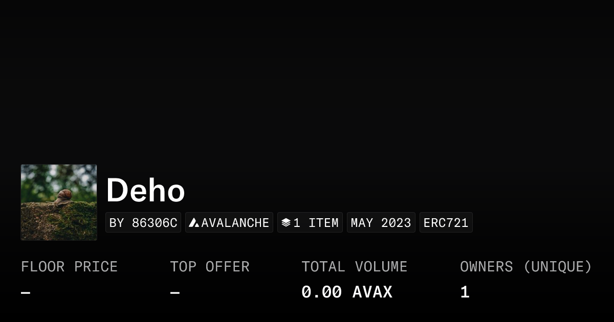 Deho - Collection | OpenSea