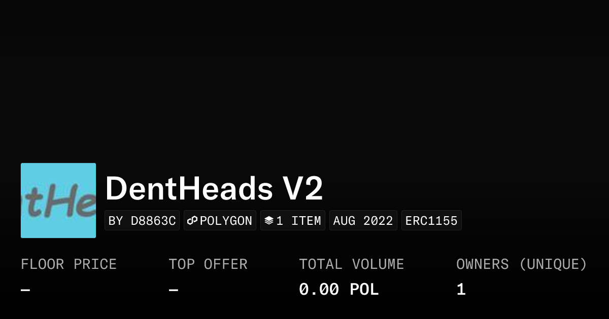 DentHeads V2 - Collection | OpenSea