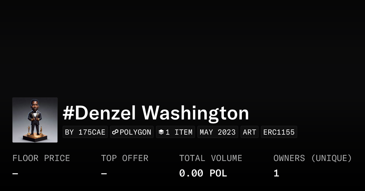 #Denzel Washington - Collection | OpenSea