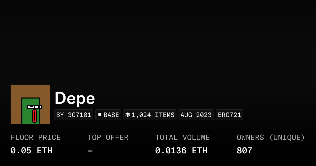 Depe 0.004 ETH - Collection | OpenSea