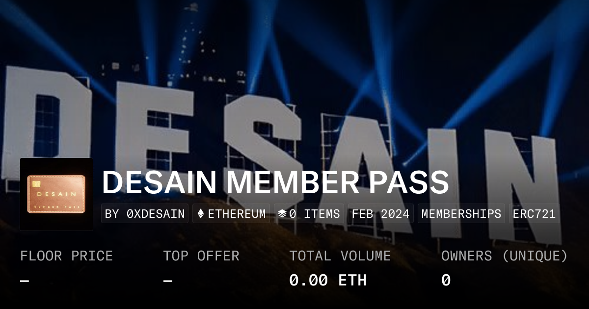 DESAIN MEMBER PASS - Collection | OpenSea