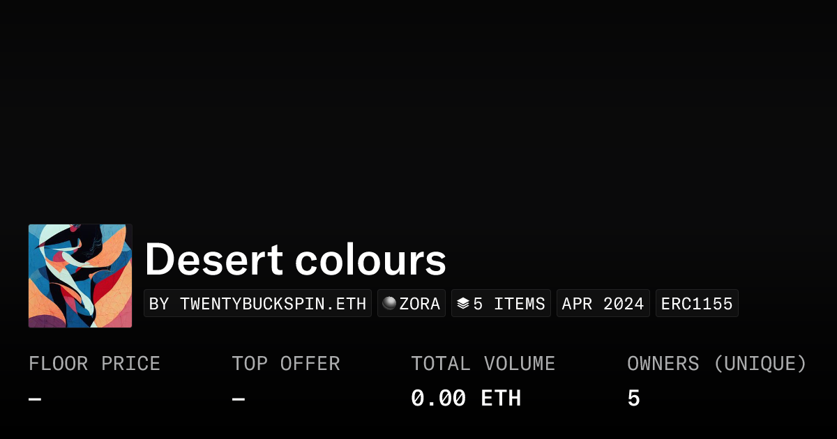 Desert colours - Collection | OpenSea