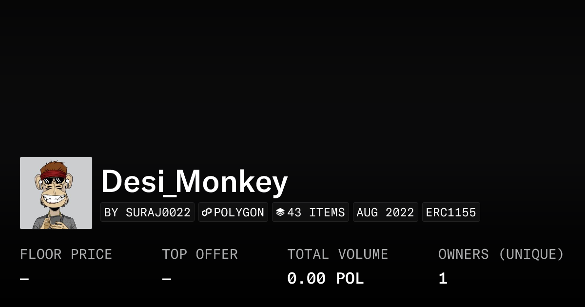 Desi_Monkey - Collection | OpenSea