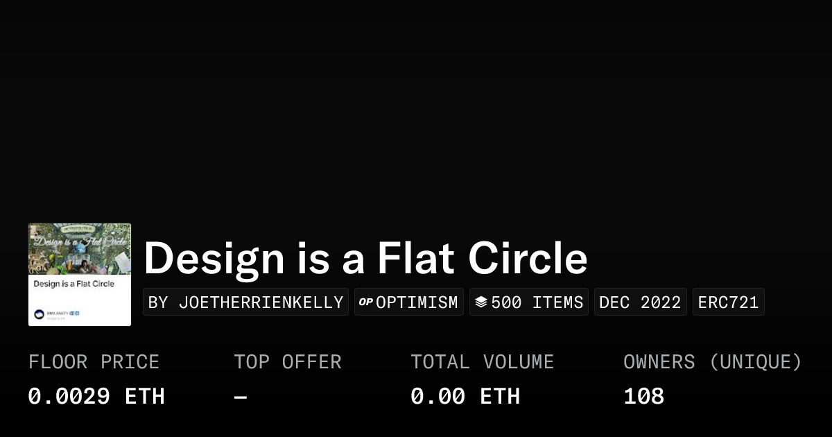 Design is a Flat Circle - Collection | OpenSea