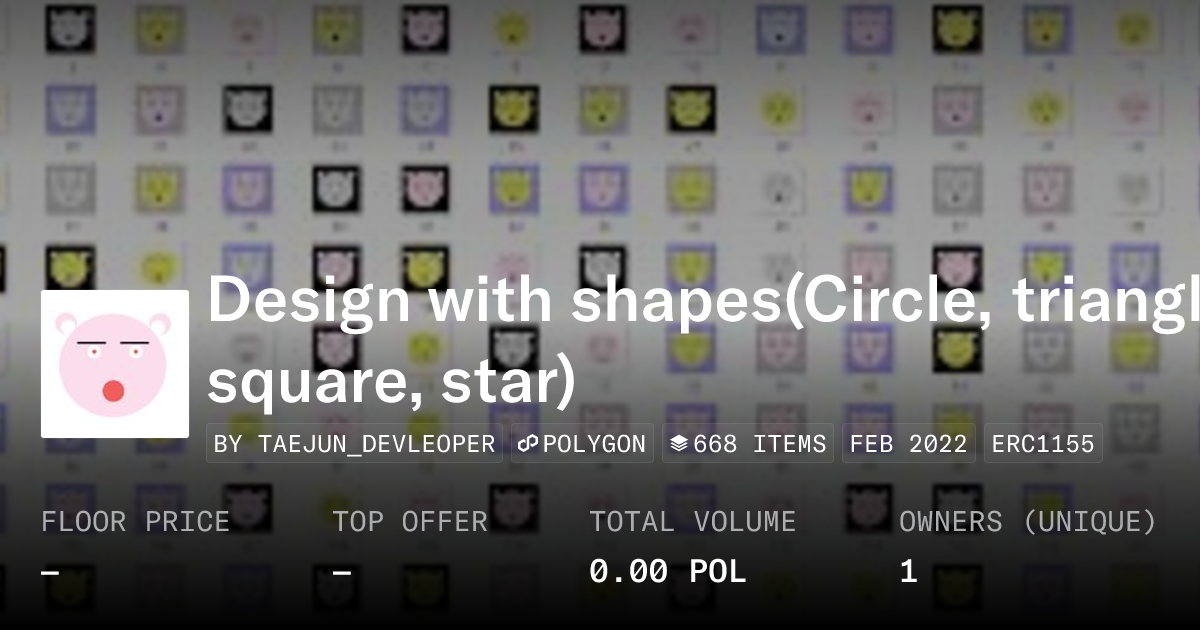 Design with shapes(Circle, triangle, square, star) - Collection | OpenSea