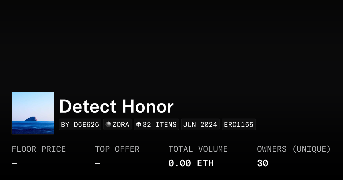 Detect Honor - Collection | OpenSea