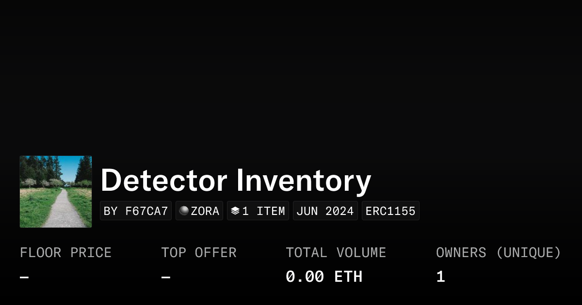 Detector Inventory - Collection | OpenSea