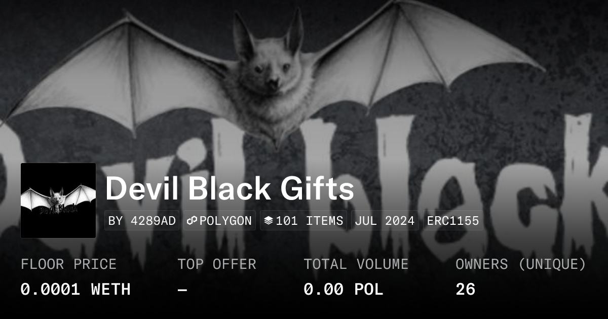 Devil Black Gifts - Collection | OpenSea
