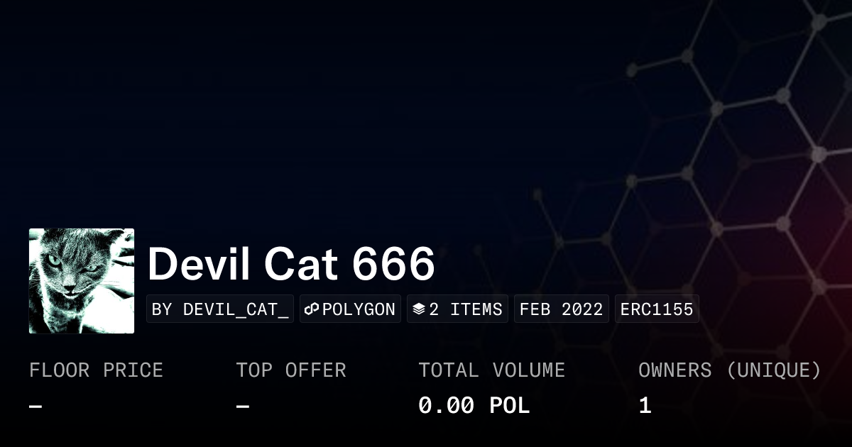 Devil Cat 666 - Collection | OpenSea