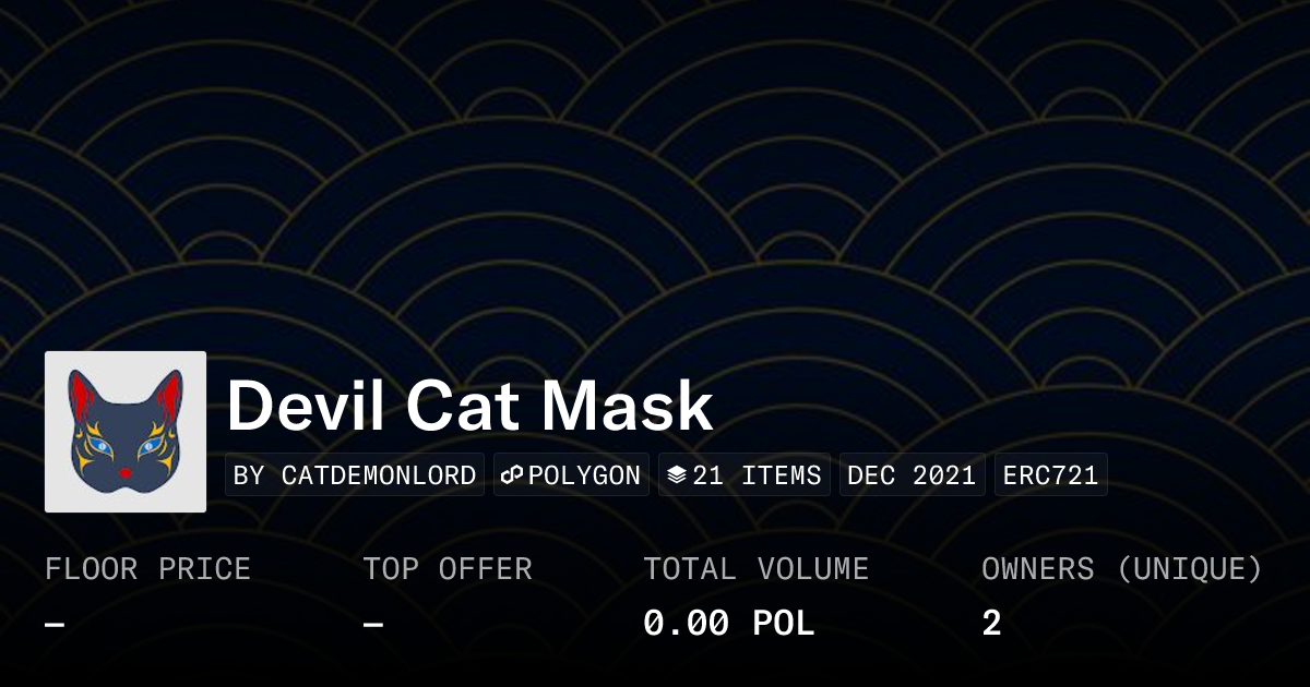Devil Cat Mask - Colección | OpenSea