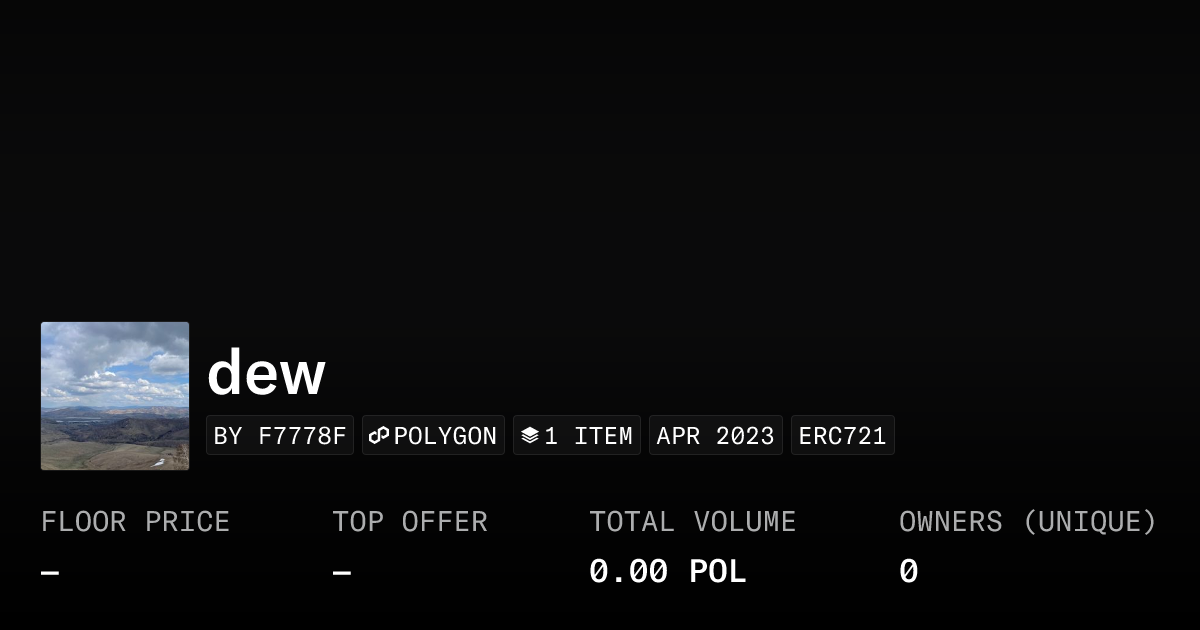 dew - Collection | OpenSea