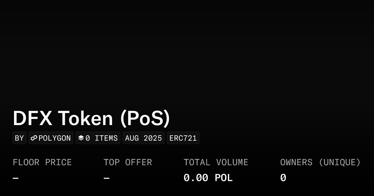 DFX Token (PoS) - Collection | OpenSea