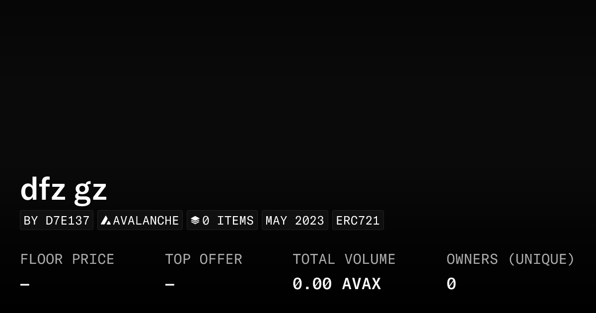 dfz gz - Collection | OpenSea