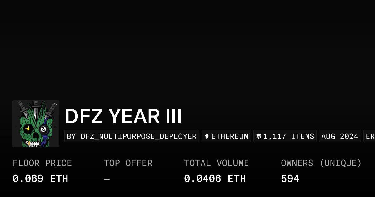 DFZ YEAR III - Collection | OpenSea