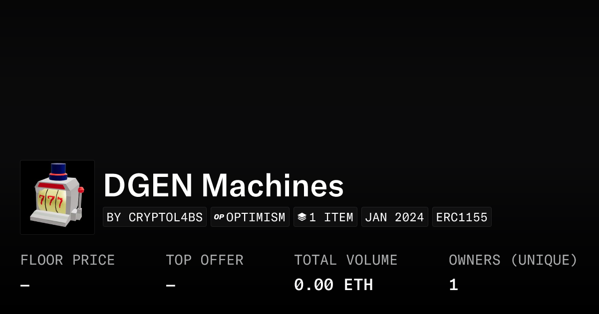 DGEN Machines - Collection | OpenSea