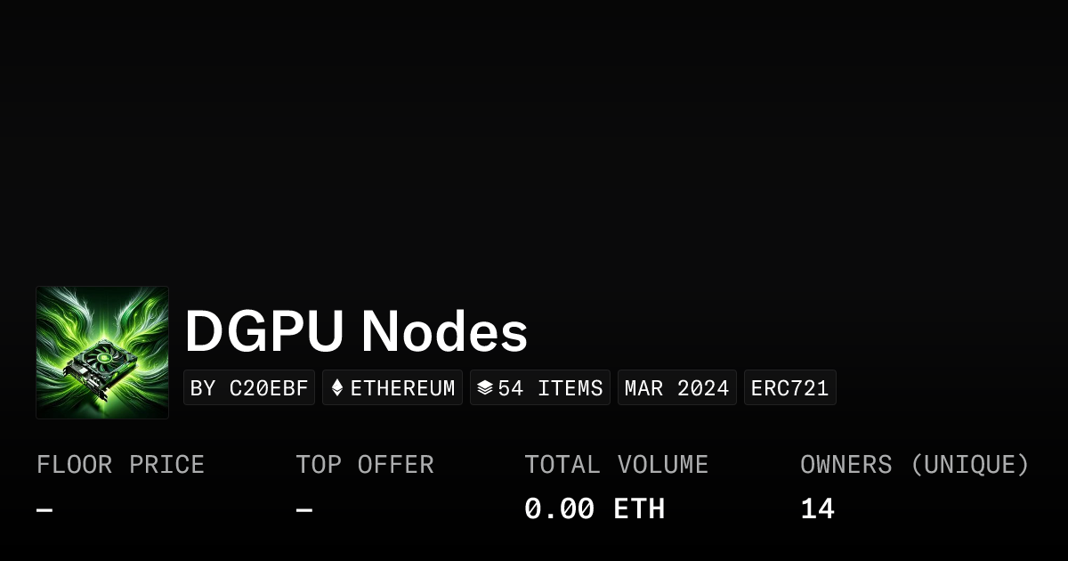 DGPU Nodes - Collection | OpenSea
