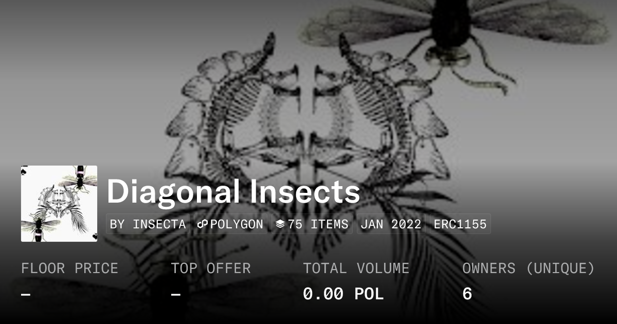 Diagonal Insects - Collection | OpenSea