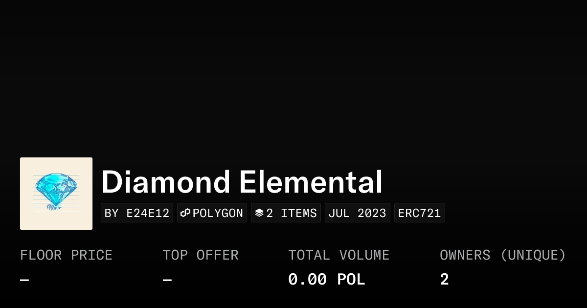 Diamond Elemental - Collection | OpenSea