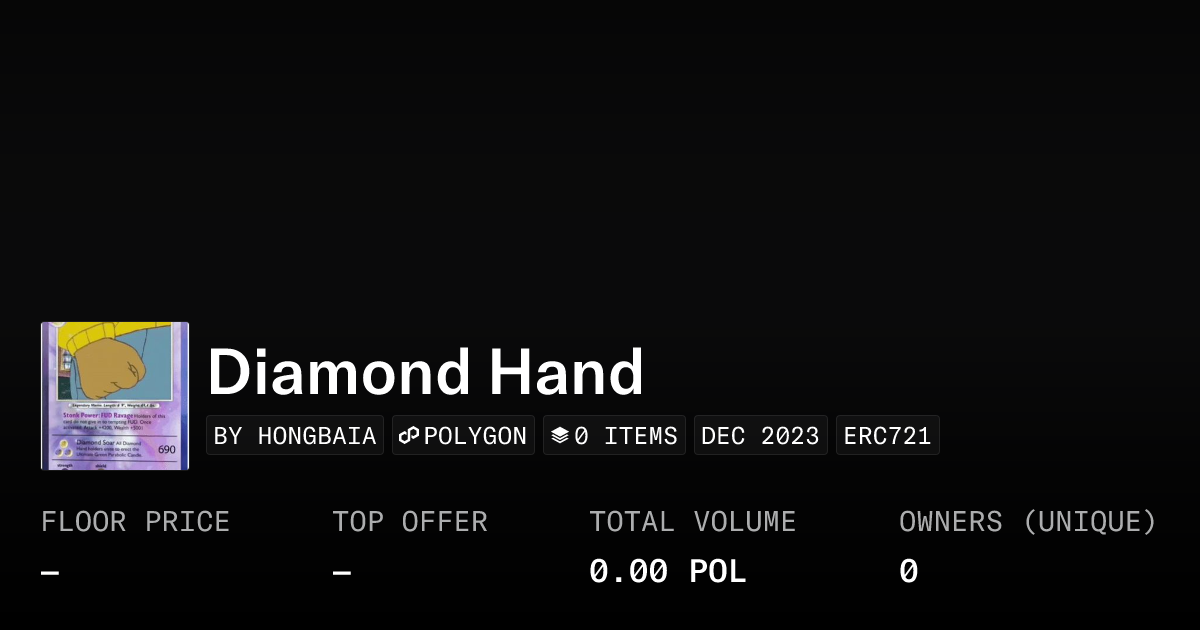 Diamond Hand - Collection | OpenSea