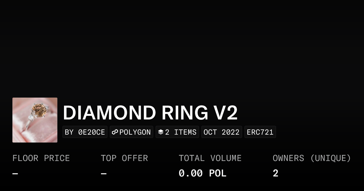DIAMOND RING V2 - Collection | OpenSea