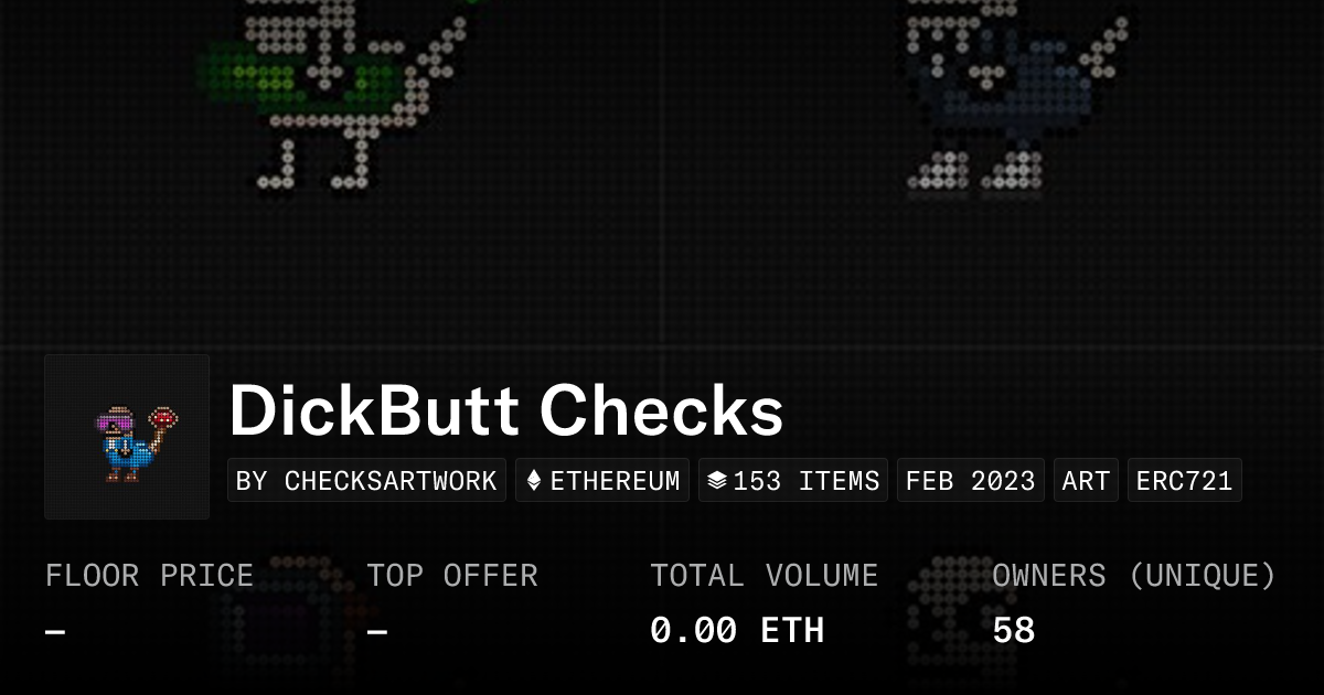 DickButt Checks - Collection | OpenSea