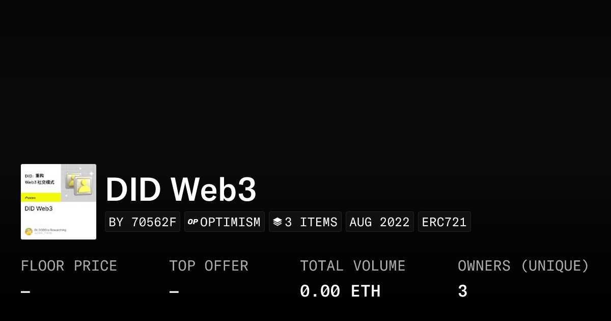 DID Web3 - Collection | OpenSea