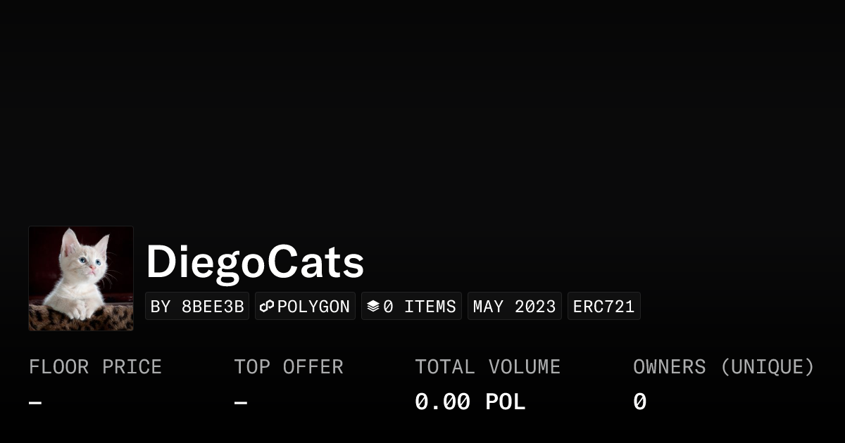 DiegoCats - Collection | OpenSea