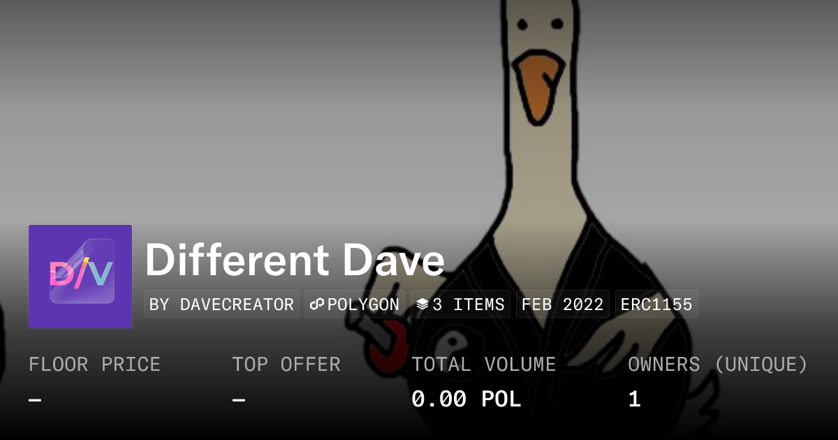 Different Dave - Collection | OpenSea