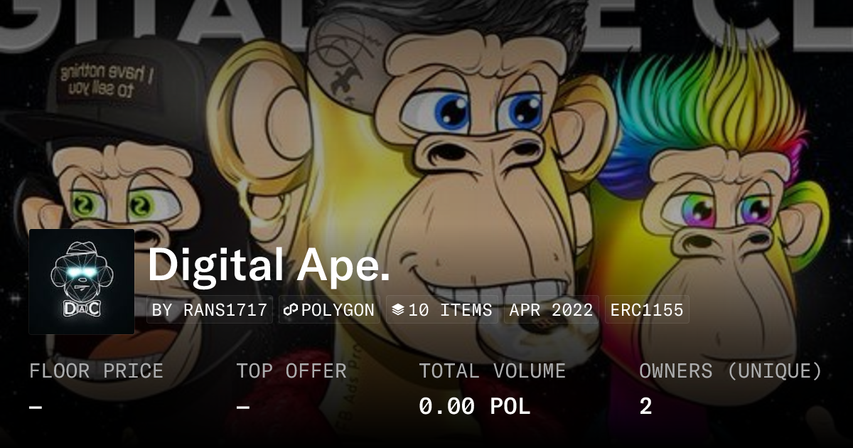 Digital Ape. - Collection | OpenSea
