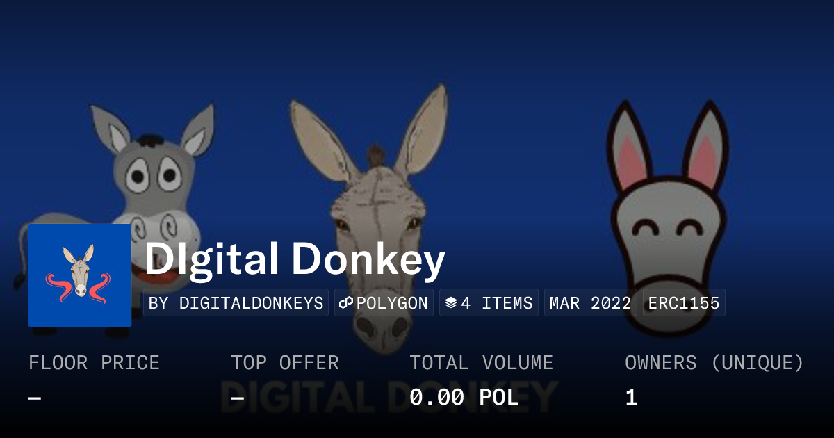 DIgital Donkey - Collection | OpenSea