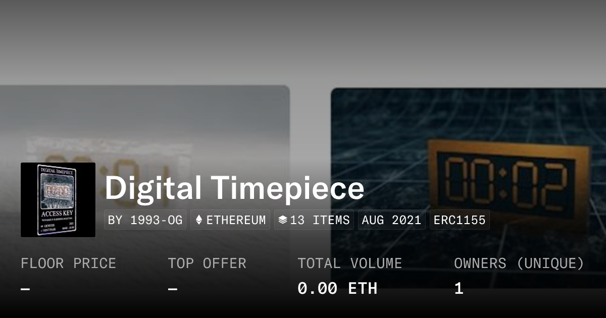 Digital Timepiece - Collection | OpenSea