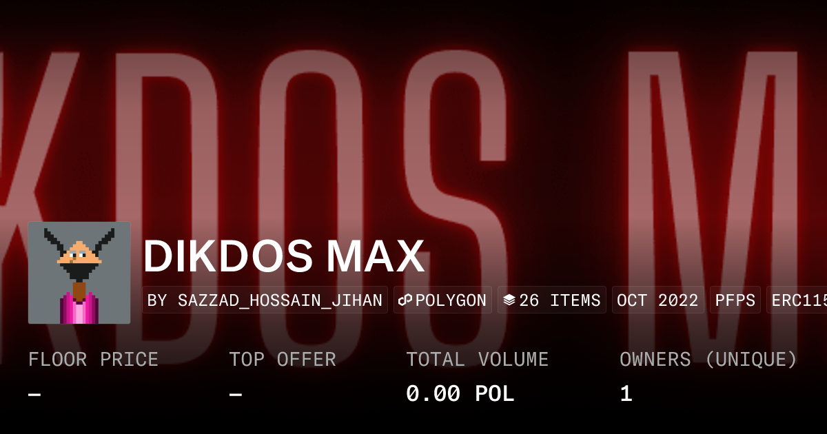 DIKDOS MAX - Collection | OpenSea