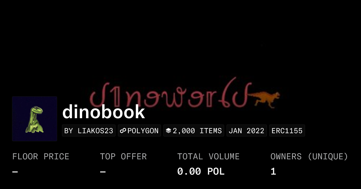 dinobook - Collection | OpenSea