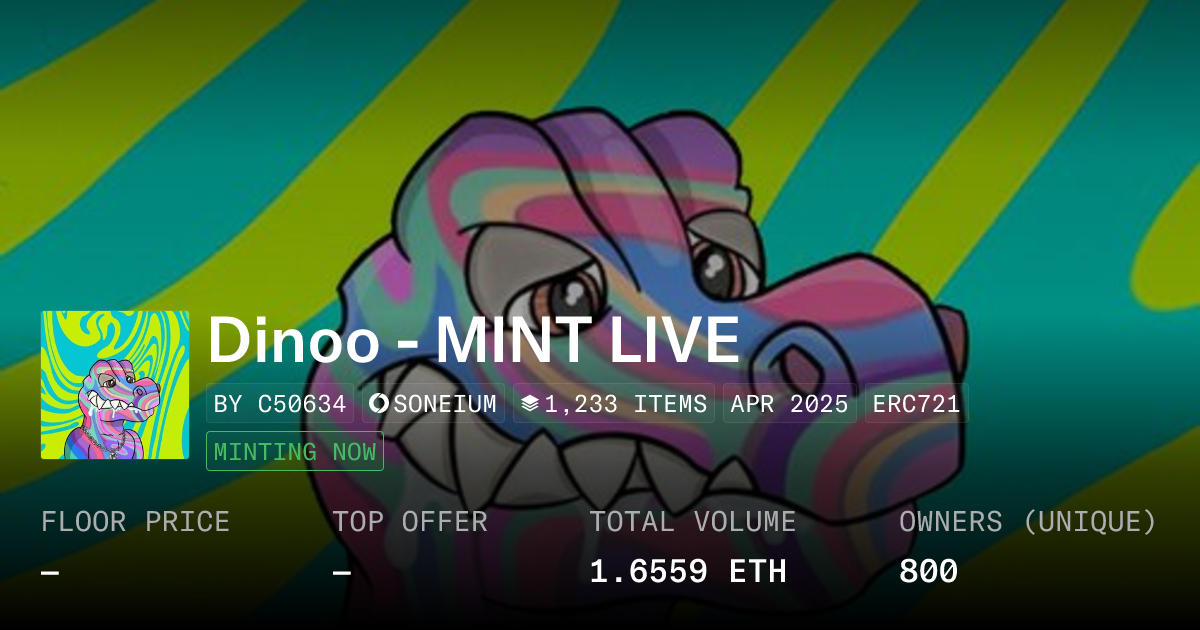 Dinoo - MINT LIVE - Collection | OpenSea