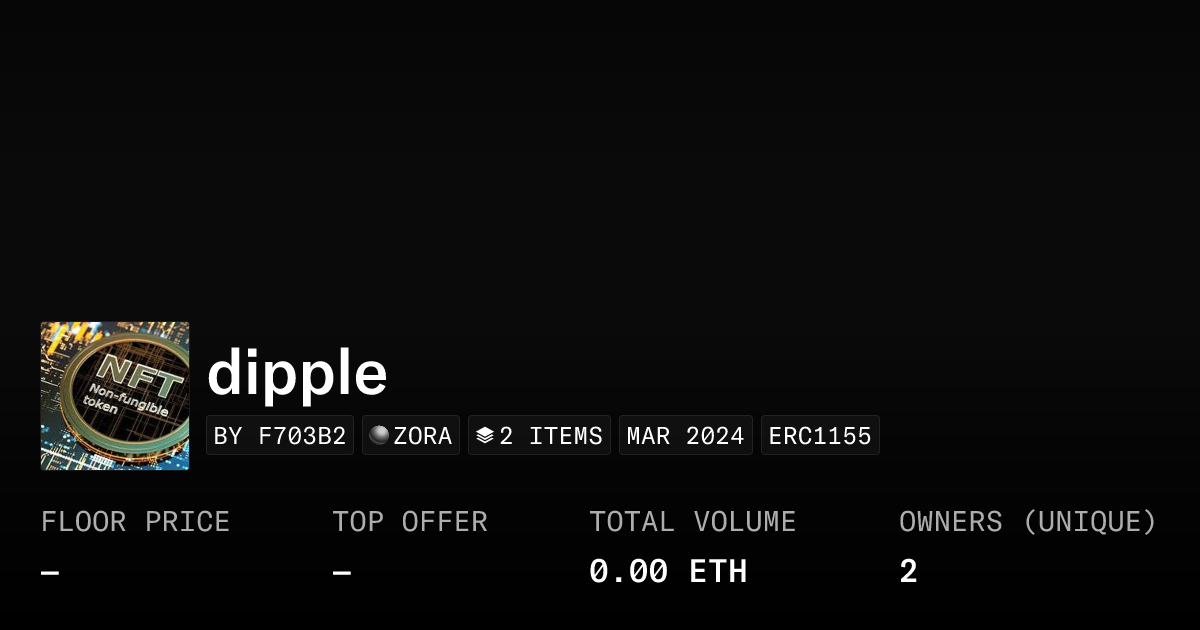 dipple - Collection | OpenSea