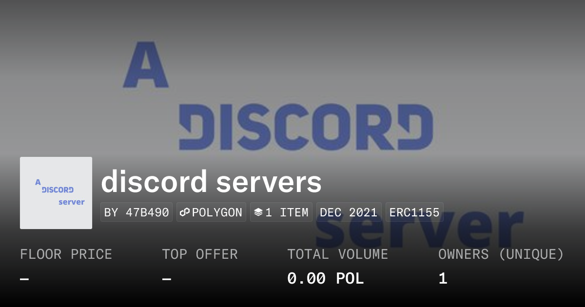 discord servers - Collection | OpenSea