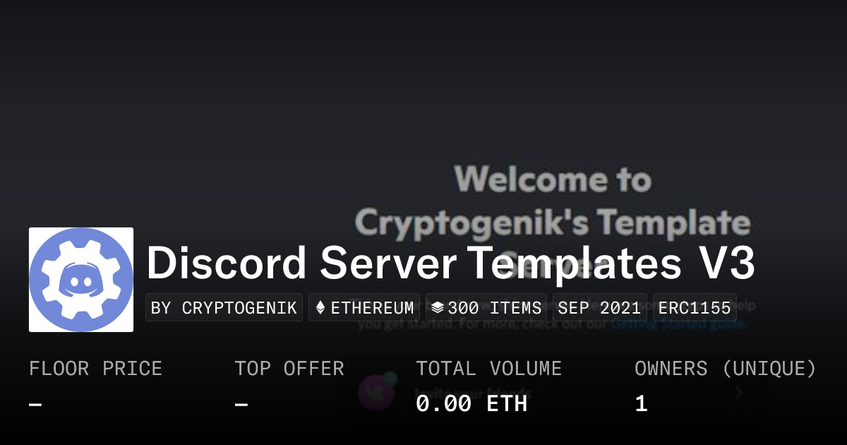 Discord Server Templates V3 - Collection | OpenSea