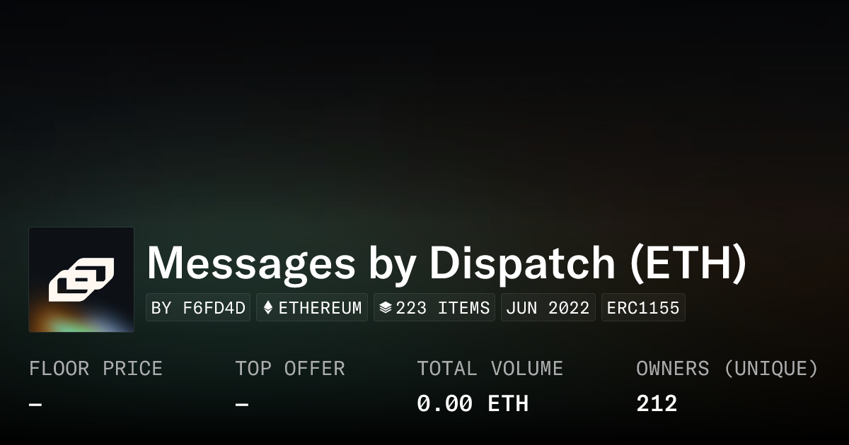 Messages by Dispatch (ETH) - Collection | OpenSea